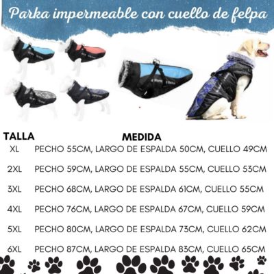 Parka Para Perro Grande #683-5Xl - Chimuelo.cl