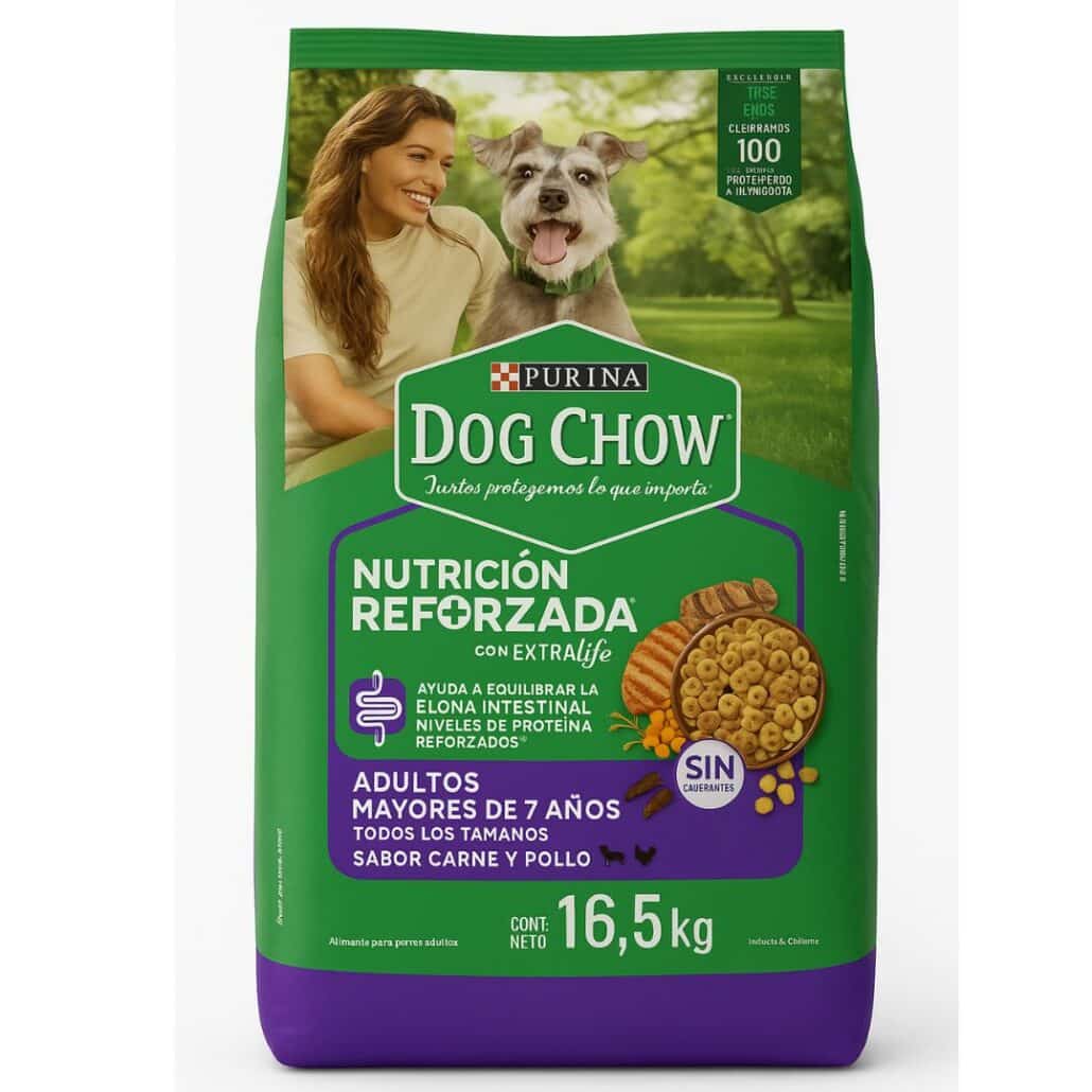 Dog Chow Senior, Longevidad +7 De 16,5kg - Chimuelo.cl
